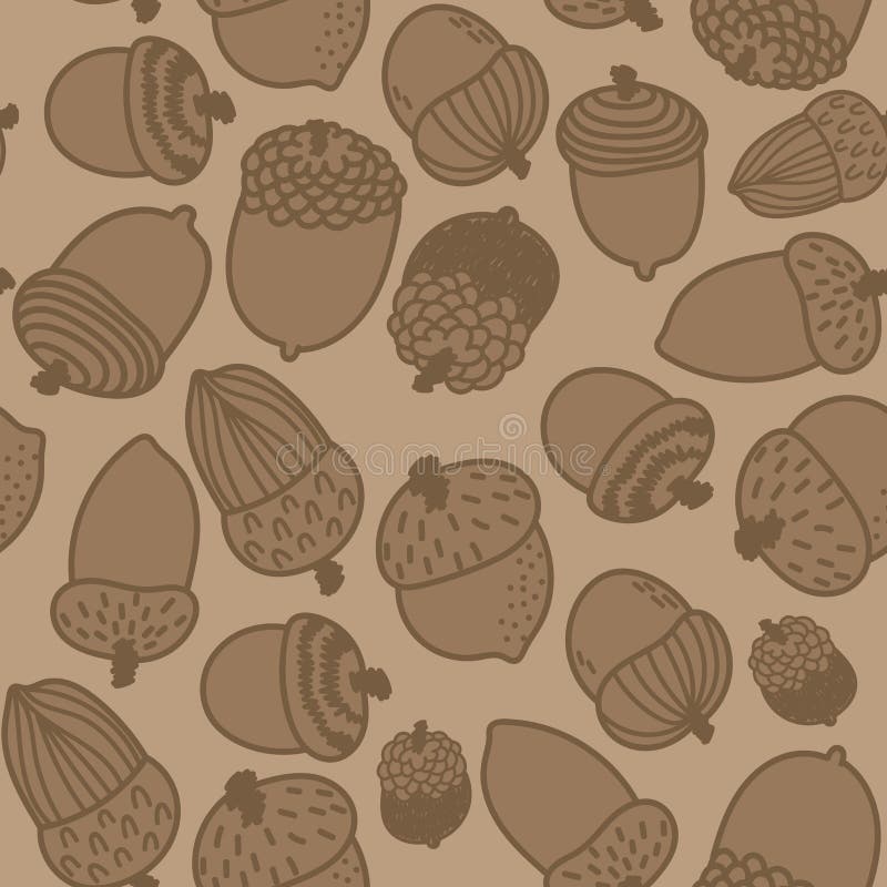 Acorn pattern stock vector. Illustration of environment - 19219977