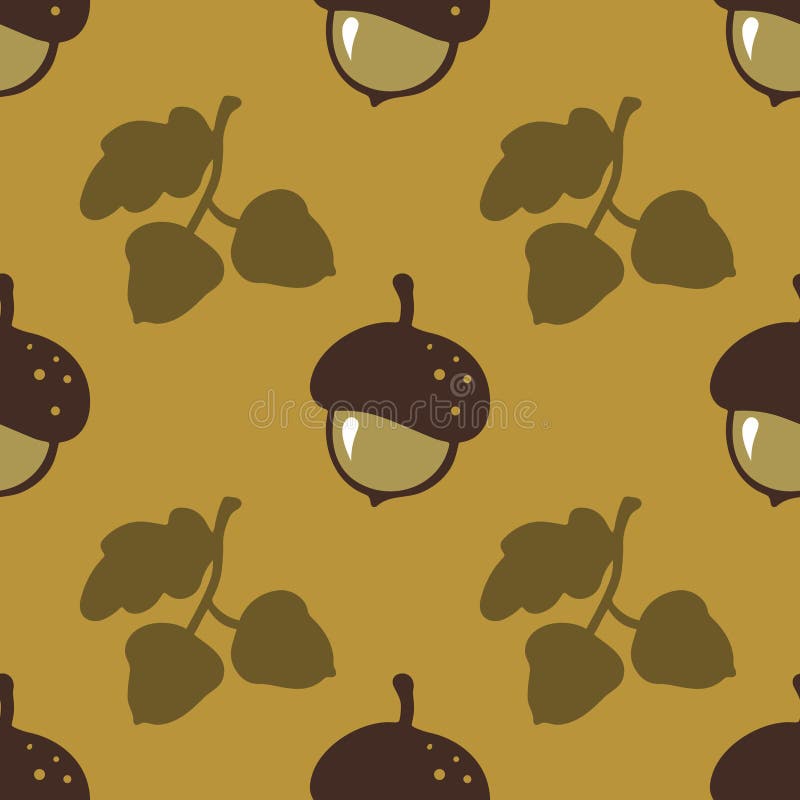 A Cute Hand-drawn Autumn Seamless Pattern with Acorns and Oak Leaves ... A Cute Hand-drawn Autumn Seamless Pattern with Acorns and Oak Leaves ...