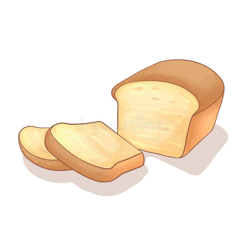 Cute Hand Drawn Bread Illustration Stock Vector - Illustration of hand ...