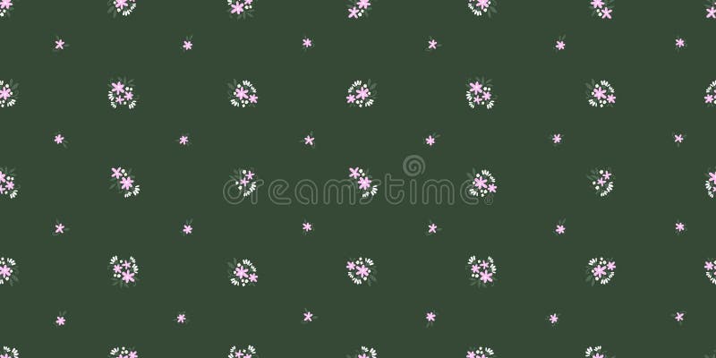 Cute Hand Drawn Ditsy Seamless Pattern, Lovely Floral Background, Great ...