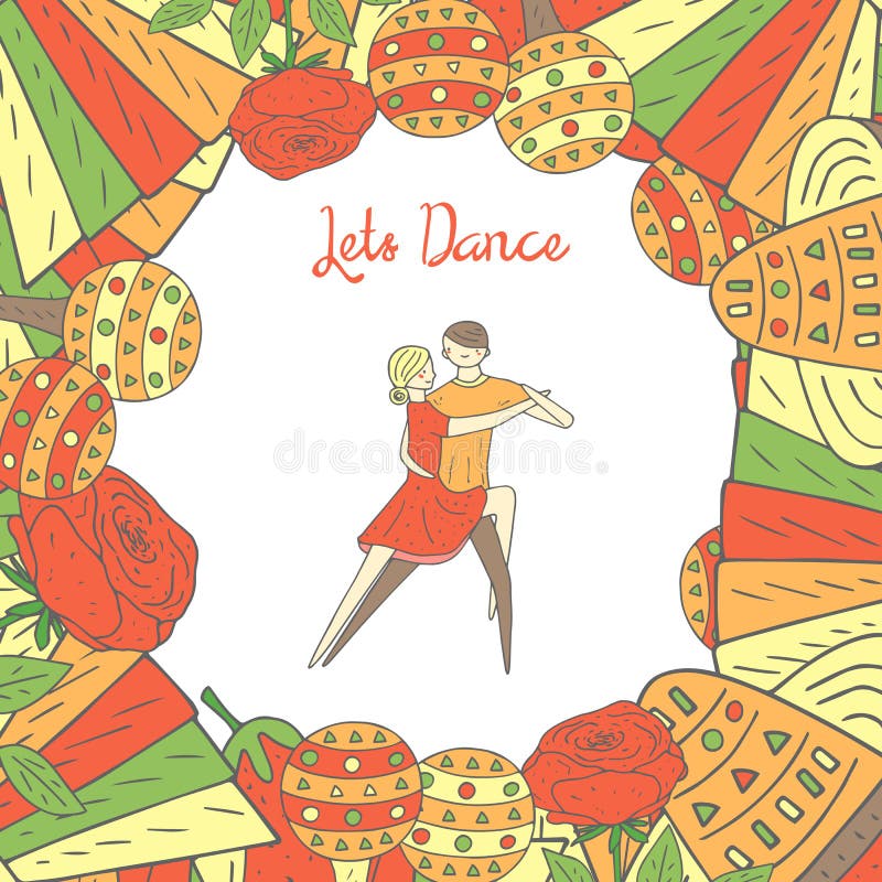 Cute Hand Drawn Doodle Card Stock Vector - Illustration of performance ...