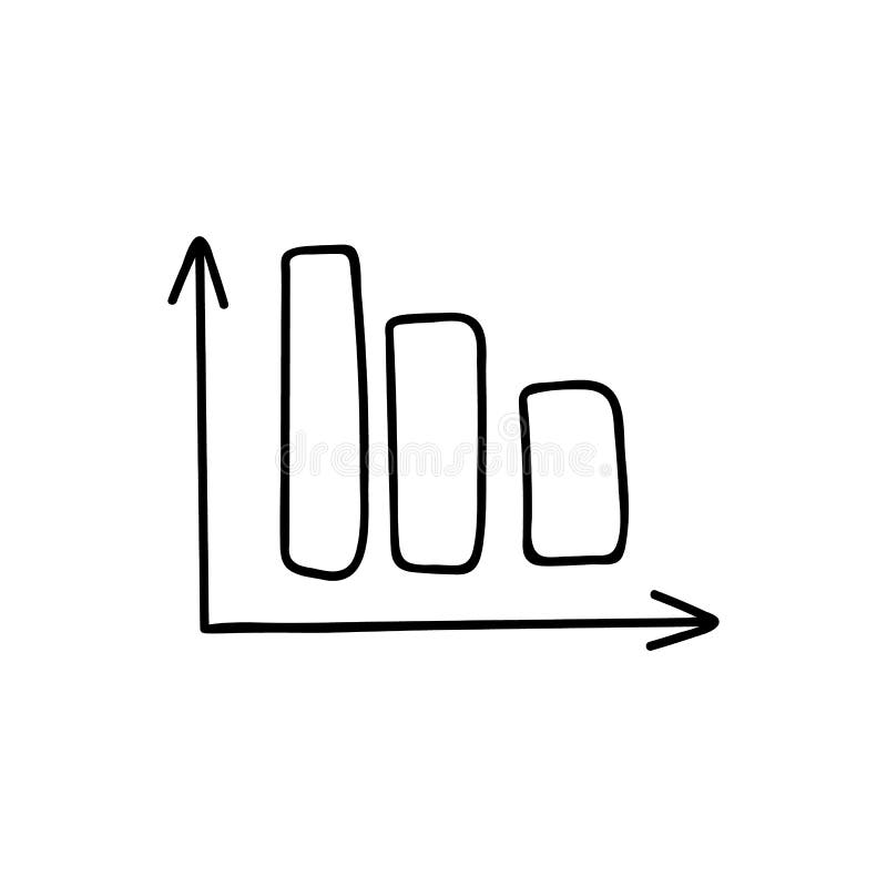 Cute Hand Drawn Doodle Of Chart, Graph, Diagram. Infographic Business ...