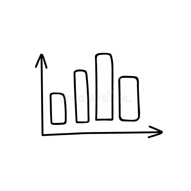 Cute Hand Drawn Doodle of Chart, Graph, Diagram. Infographic Business ...
