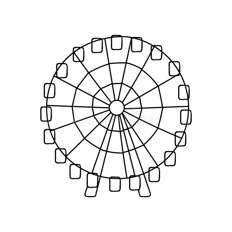 Cute Ferris Wheel Vector Graphic Illustration Stock Vector ...
