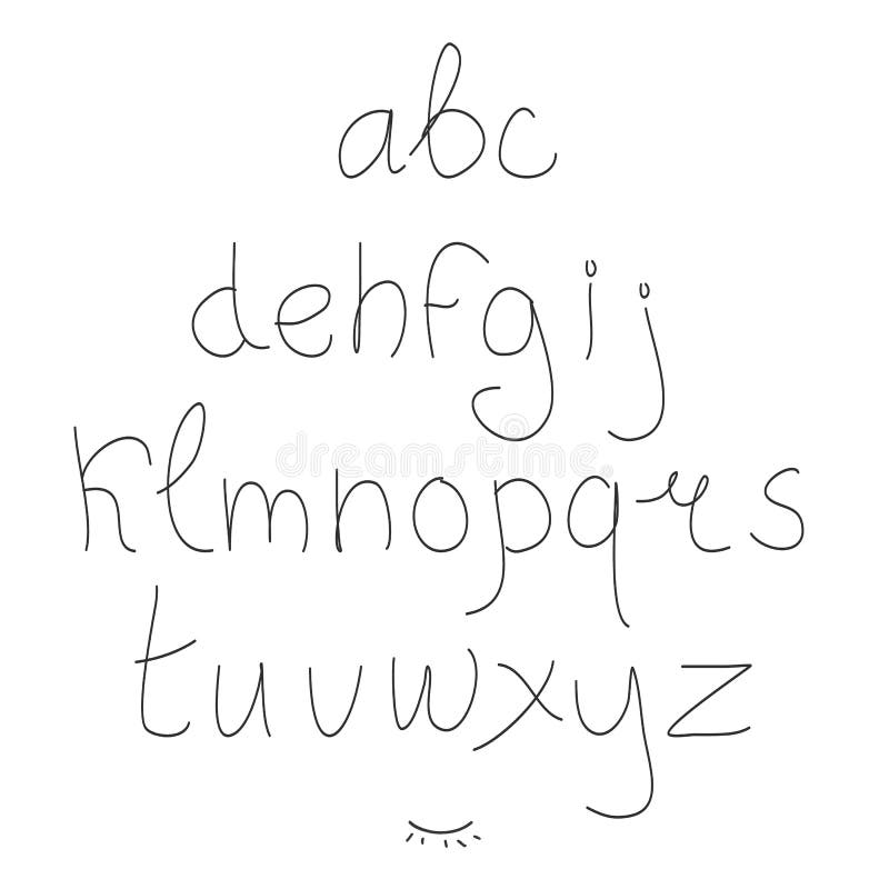Cute Hand Drawn Letter. Doodle Type Stock Vector - Illustration of ...