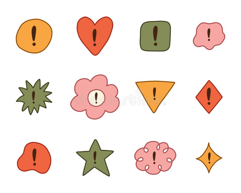 Cute Hand Drawn Mark Set for Bullet Journal. Diary Note Elements with ...