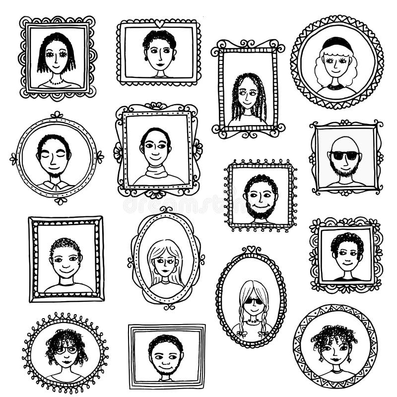 Multicultural Many Faces Stock Illustrations – 72 Multicultural Many ...