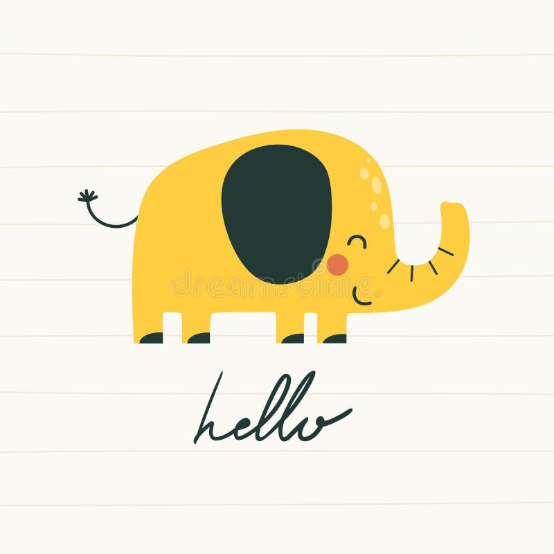 Hello Elephant Stock Illustrations – 245 Hello Elephant Stock ...