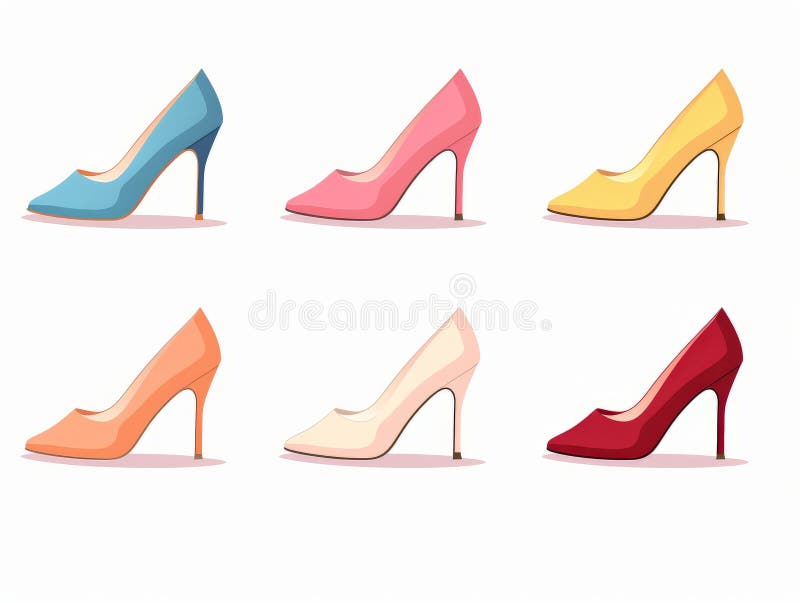 Cute Hand-Drawn Prism Heels: Minimalistic and Simple Design AI ...
