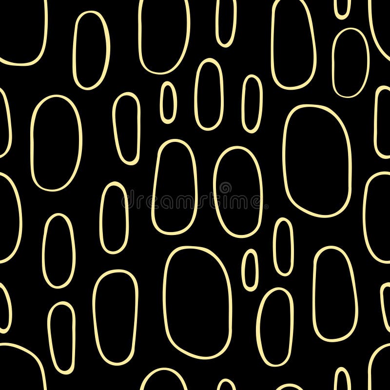 Cute Hand Drawn Seamless Pattern with Ellipses in Retro Style Stock ...