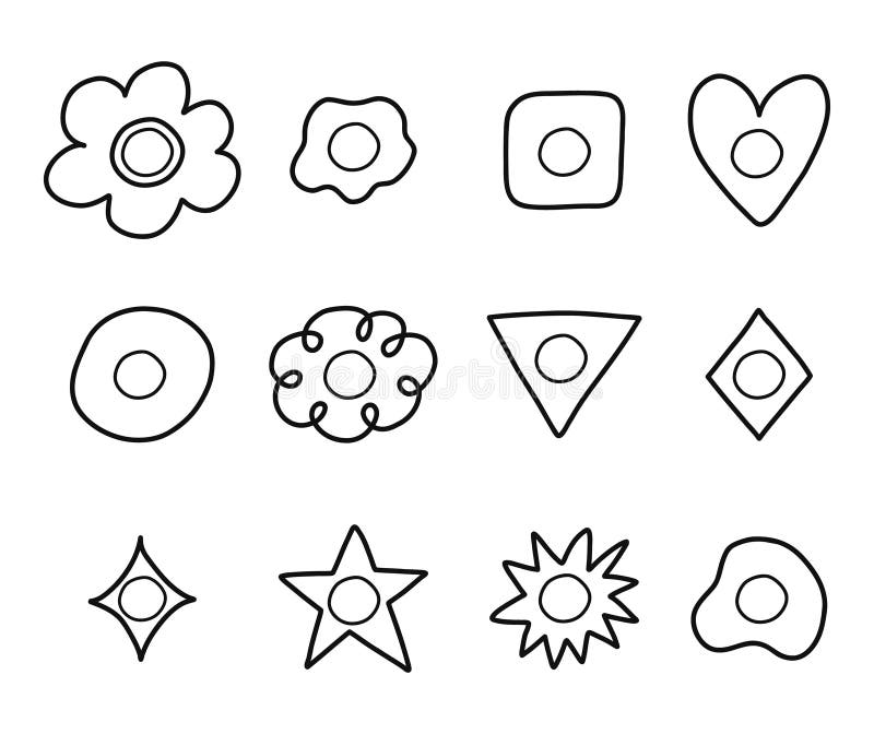 Cute Hand Drawn Set of Empty Checkbox for Check and Cross Mark. Diary ...