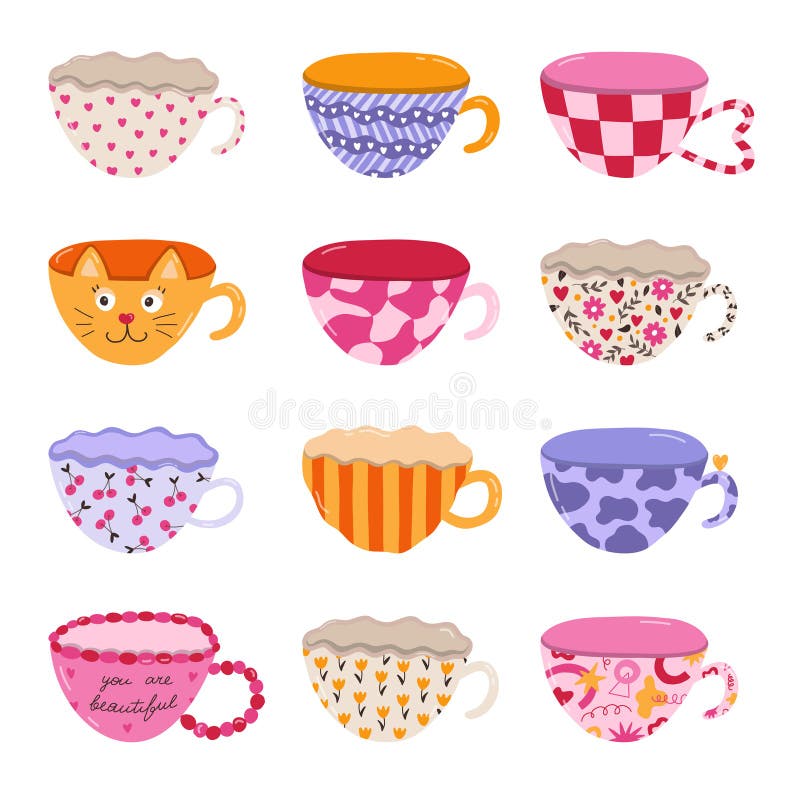 Teacup Patterns Stock Illustrations – 106 Teacup Patterns Stock ...
