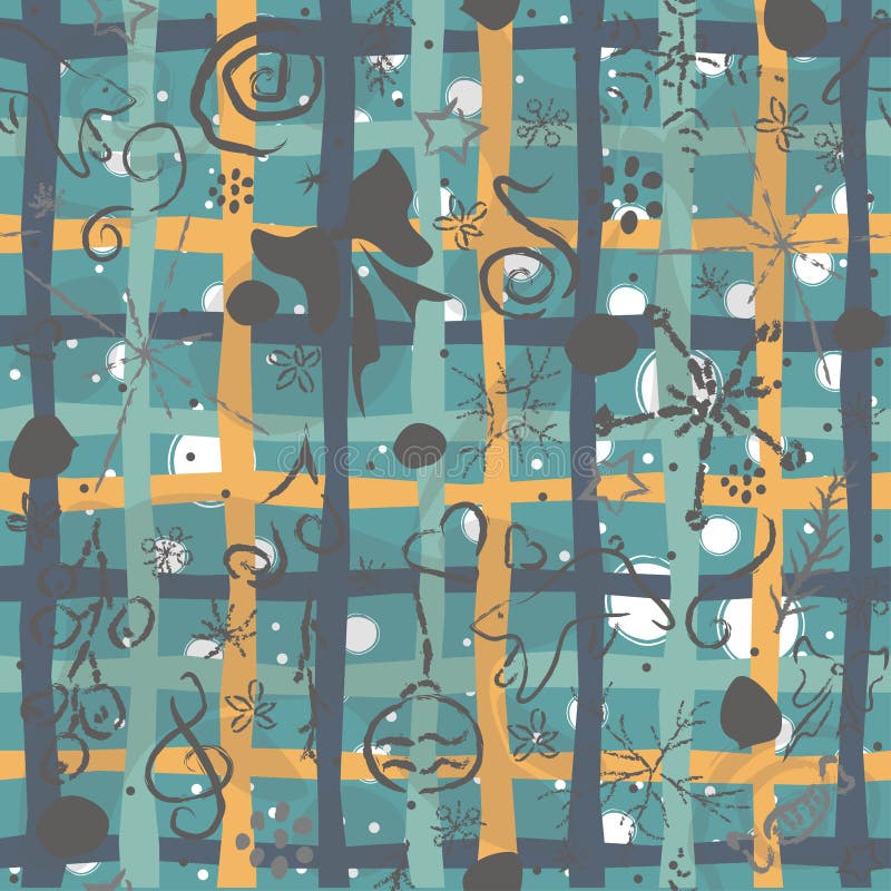 Cute Hand Drawn Winter Pattern. Seamless Texture. Vector Illustration ...