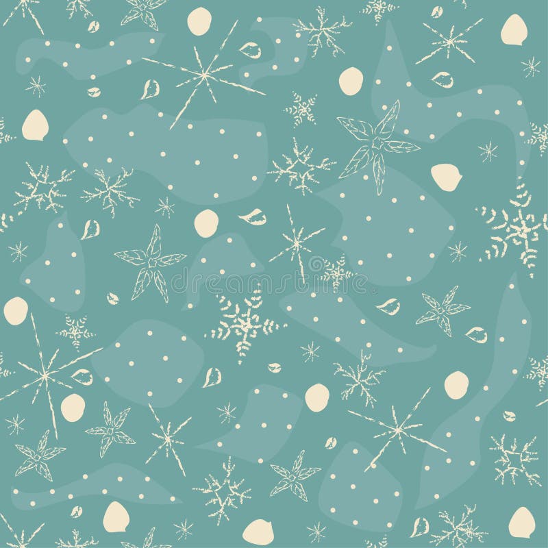 Cute Hand Drawn Winter Pattern. Seamless Pattern. Vector Illustration ...