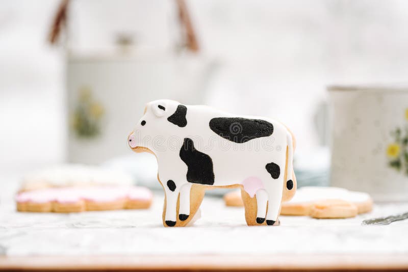 Cow cookies stock image. Image of elegance, colored - 102083401