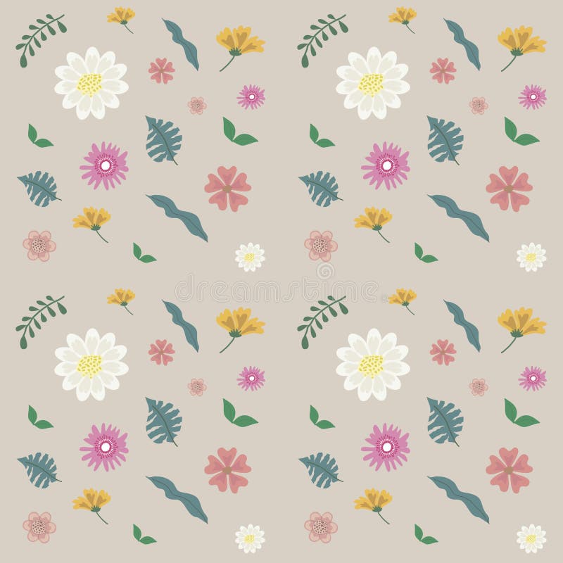 Cute Hand-painted Flower Pattern Flower Pattern Stock Vector ...