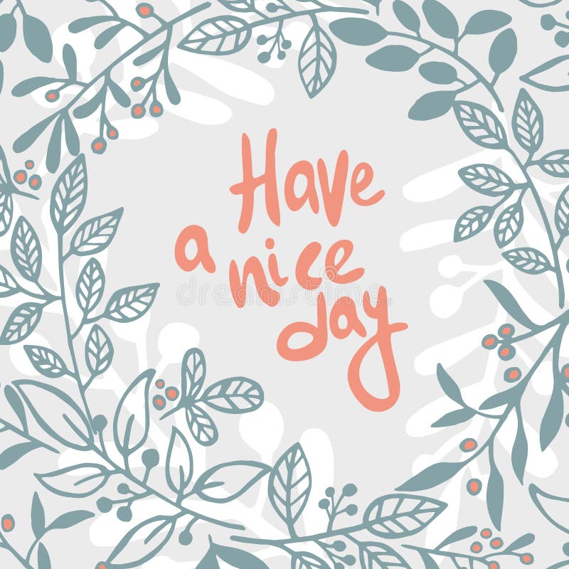 Cute Handwritten Sign and Floral Frame. Vector, Clipart, Isolated ...