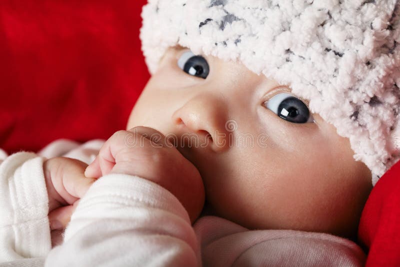 Cute happy baby portrait stock image. Image of little - 34384975
