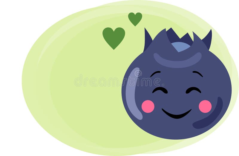 Cute and Happy Blueberry Mascot Stock Illustration - Illustration of ...