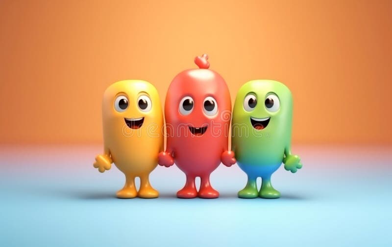 Cute Happy Bubbly Friendship Day Posters, Generative Ai Stock ...