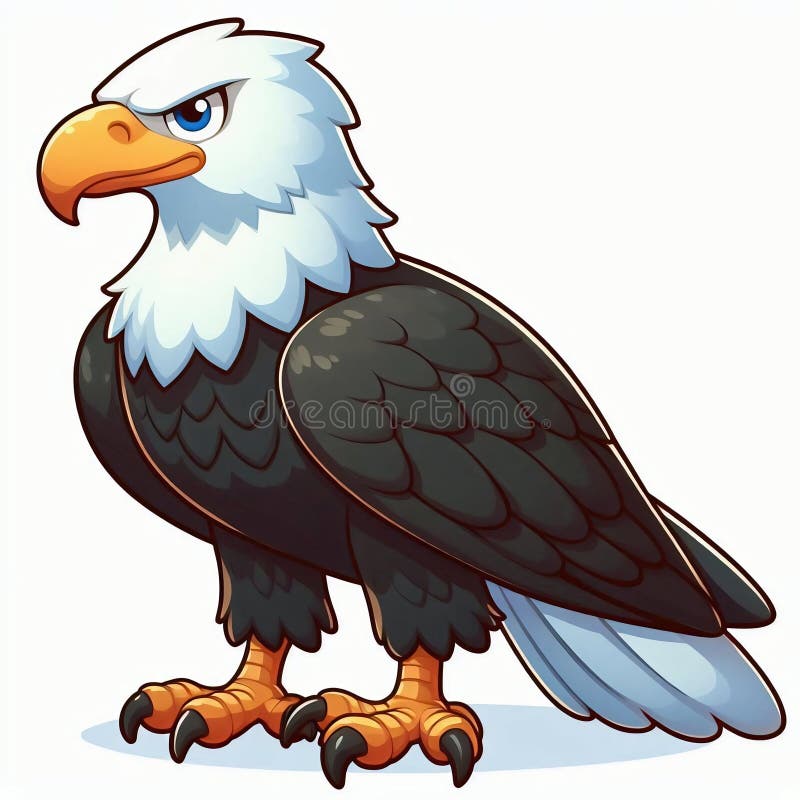 Cartoon eagle art stock illustration. Illustration of graphics - 326648016