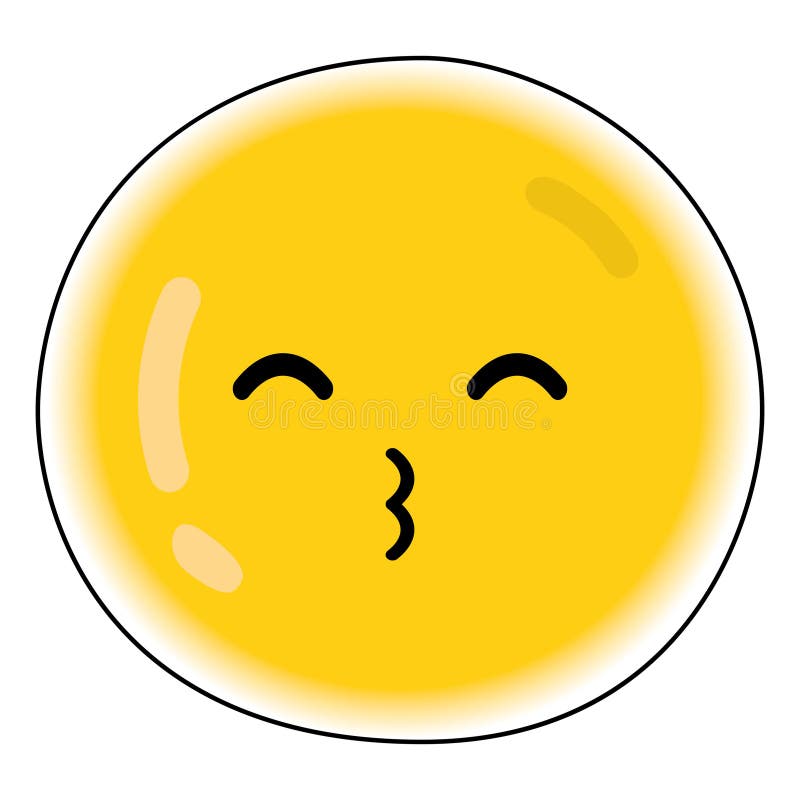 Cute Happy Emoji Icon Vector Stock Vector - Illustration of color ...