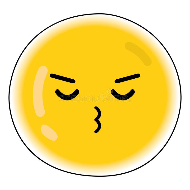 Cute Happy Emoji Icon Vector Stock Vector - Illustration of happy ...