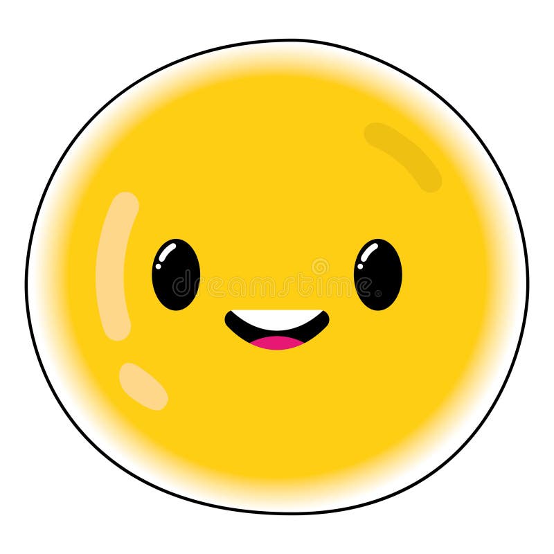 Cute Happy Emoji Icon Vector Stock Illustration - Illustration of sign ...