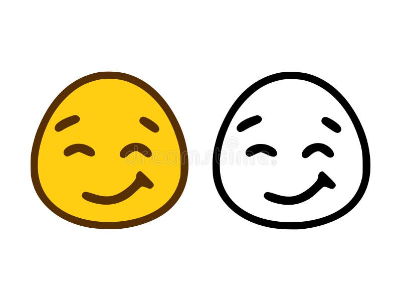 Happy Face Doodle Icon. Emoticon in Hand Drawn Style Stock Illustration ...