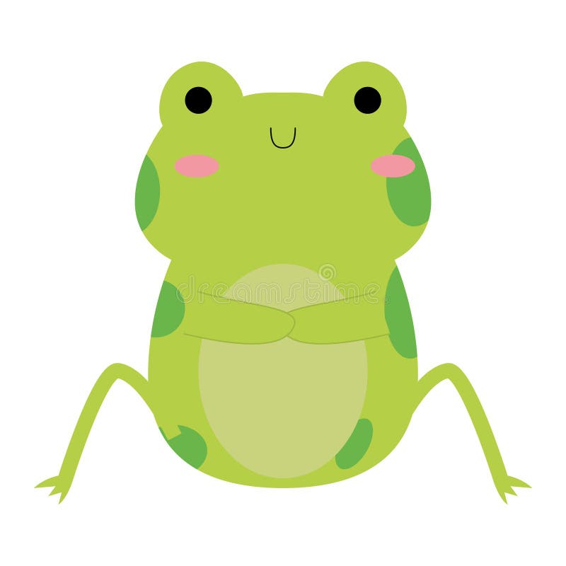 Cute Happy Frog Character Vector Stock Vector - Illustration of wild ...
