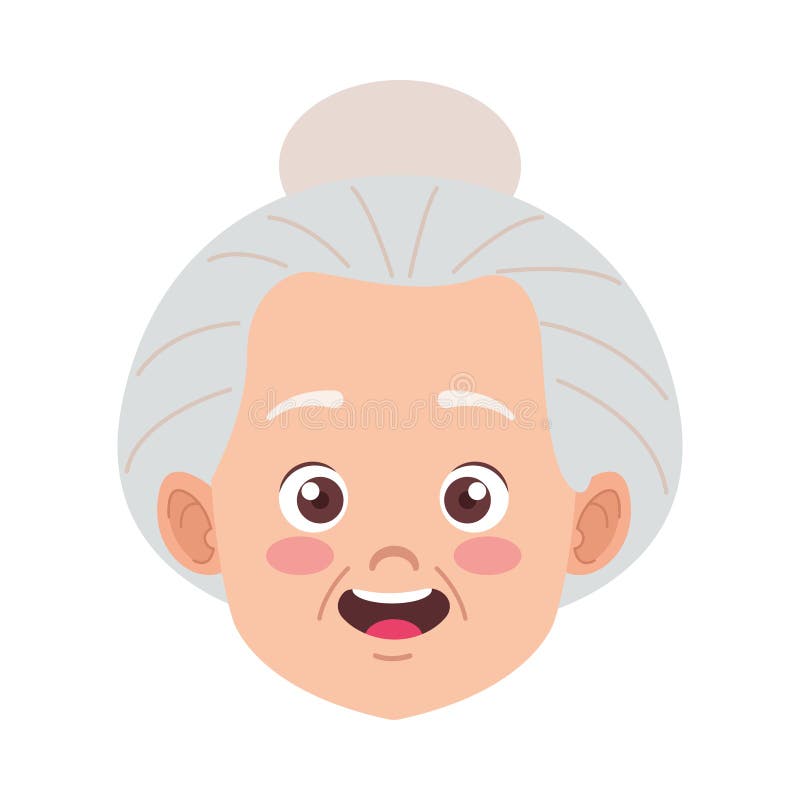 Cute Happy Grandmother Head Avatar Character Stock Vector ... Cute Happy Grandmother Head Avatar Character Stock Vector ...