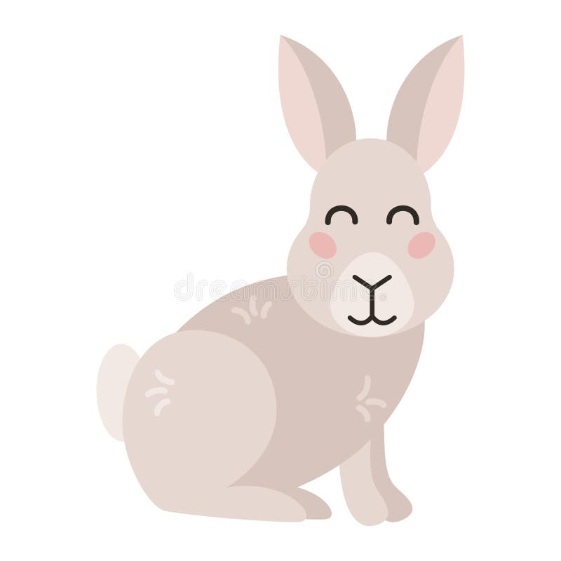 Cute Happy Hare. Cartoon Forest Animal Stock Vector - Illustration of ...
