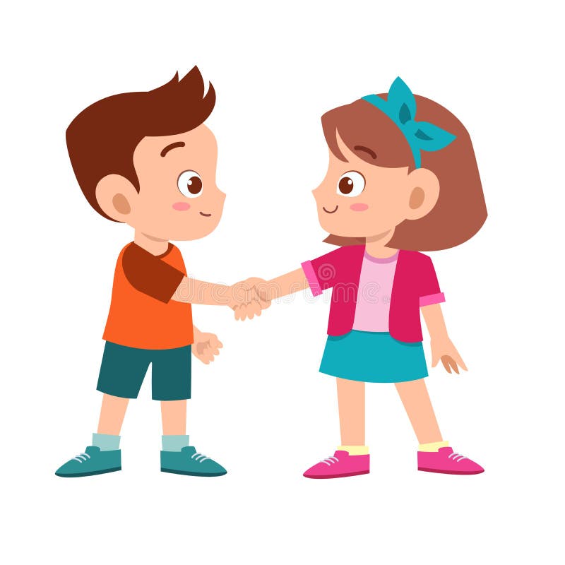 Hands Shake Kids Stock Illustrations – 88 Hands Shake Kids Stock ...