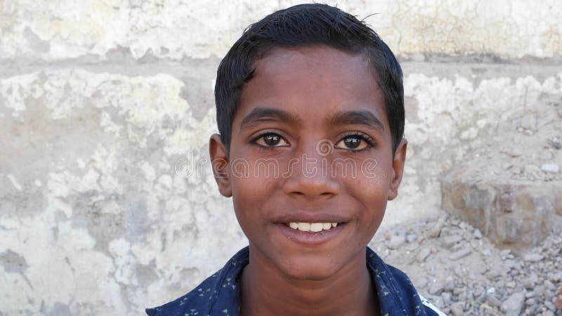 Cute Happy Kid Standing Outdoor Stock Photo - Image of street ...
