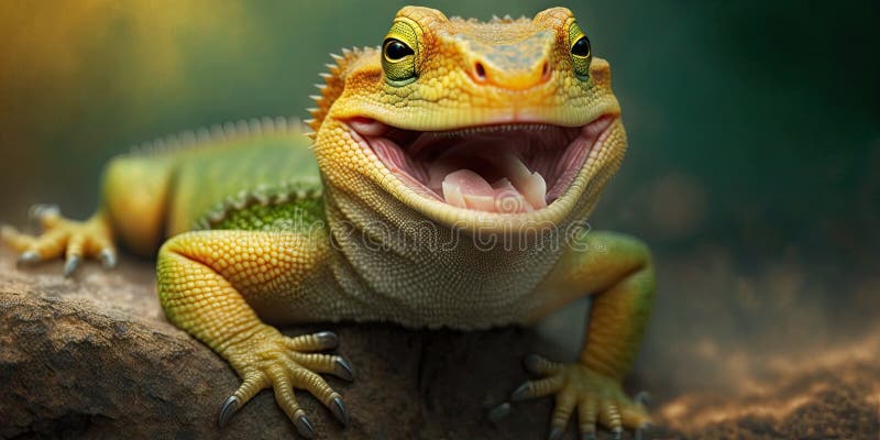 A cute happy lizard stock image. Image of floral, digital - 276856827