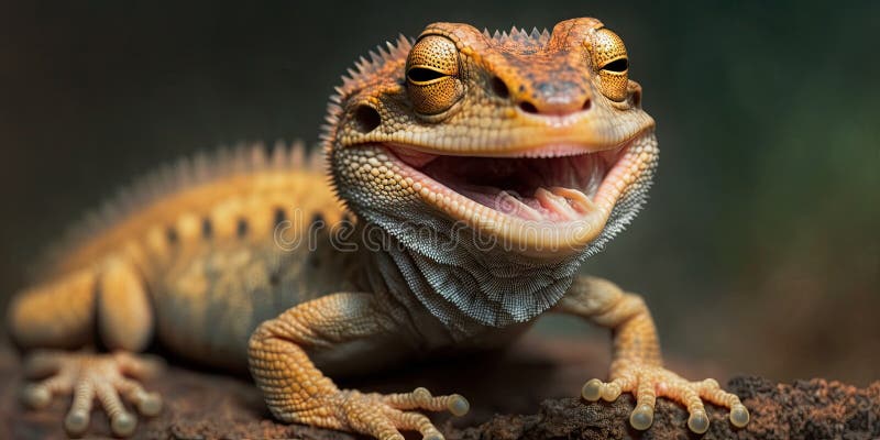A cute happy lizard stock illustration. Illustration of happy - 276153792