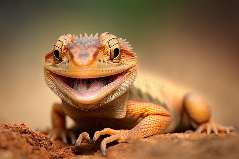 A cute happy lizard stock illustration. Illustration of blur - 278256250