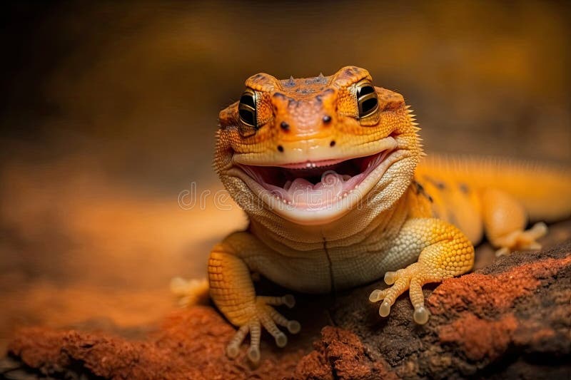 A cute happy lizard stock illustration. Illustration of background ...