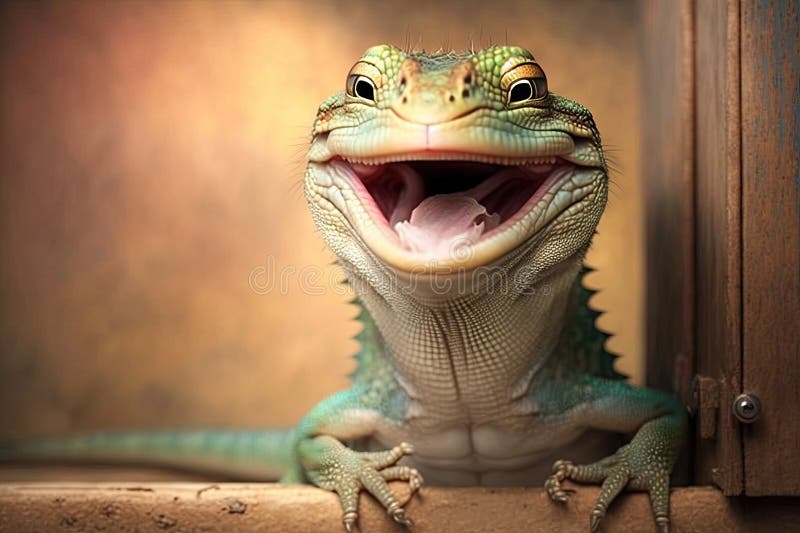 A cute happy lizard stock photo. Image of smile, tiny - 278720554