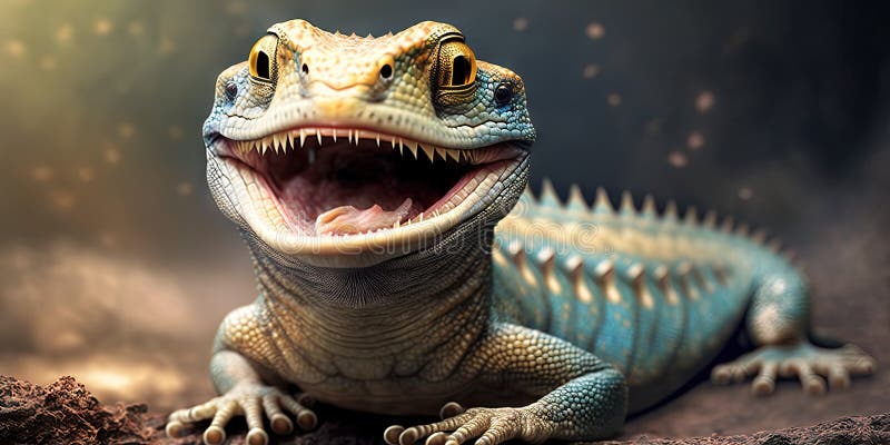 A cute happy lizard stock illustration. Illustration of happy - 279743180