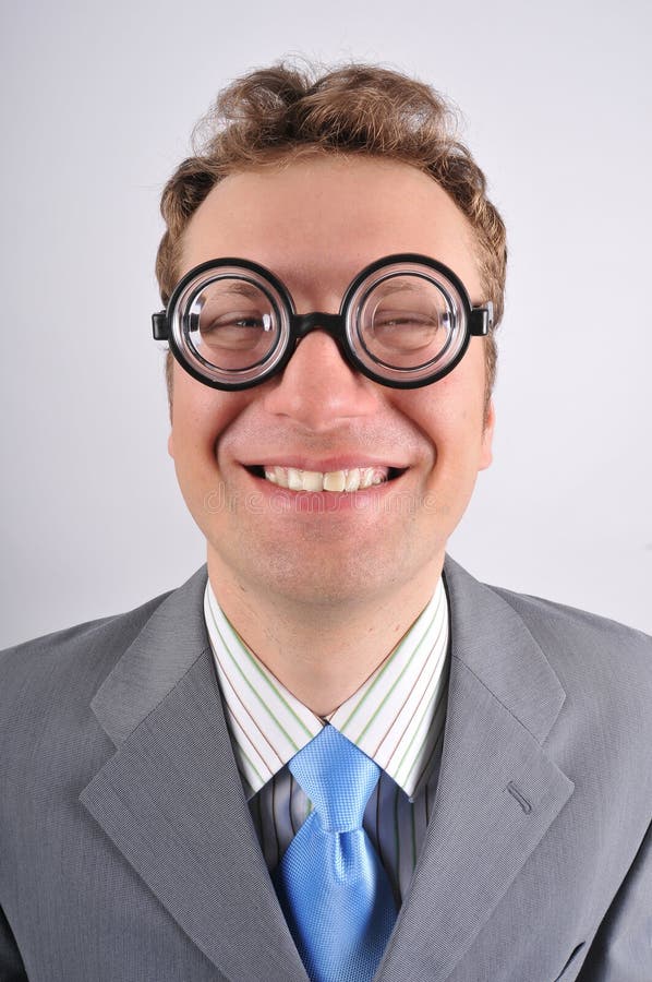 Cute And Happy Nerd Stock Photo - Image: 18464430