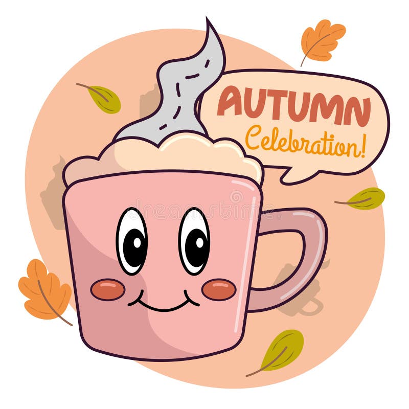 Cute Happy Winter Hot Chocolate Drink Character Vector Stock Vector ...