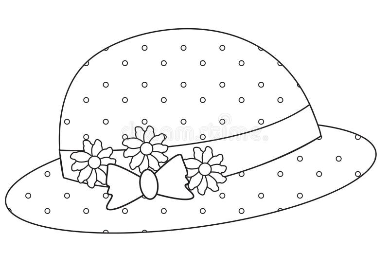 Cute Hat Drawing stock illustration. Illustration of ornate - 85479080