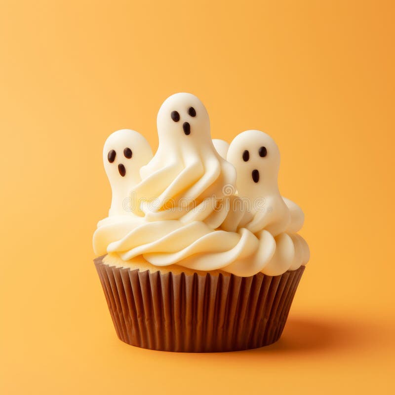 Cute Haunted Cupcakes for Halloween. Stock Photo - Image of bakery ...