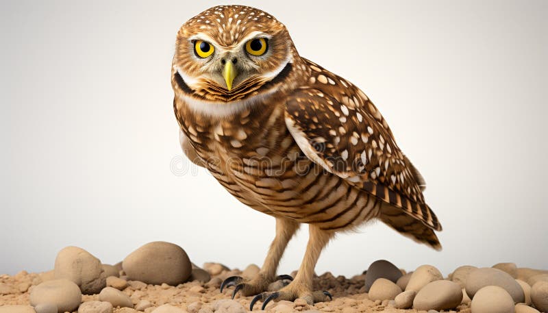 A Cute Hawk Perching, Staring, with a Focused Animal Eye Generated by ...