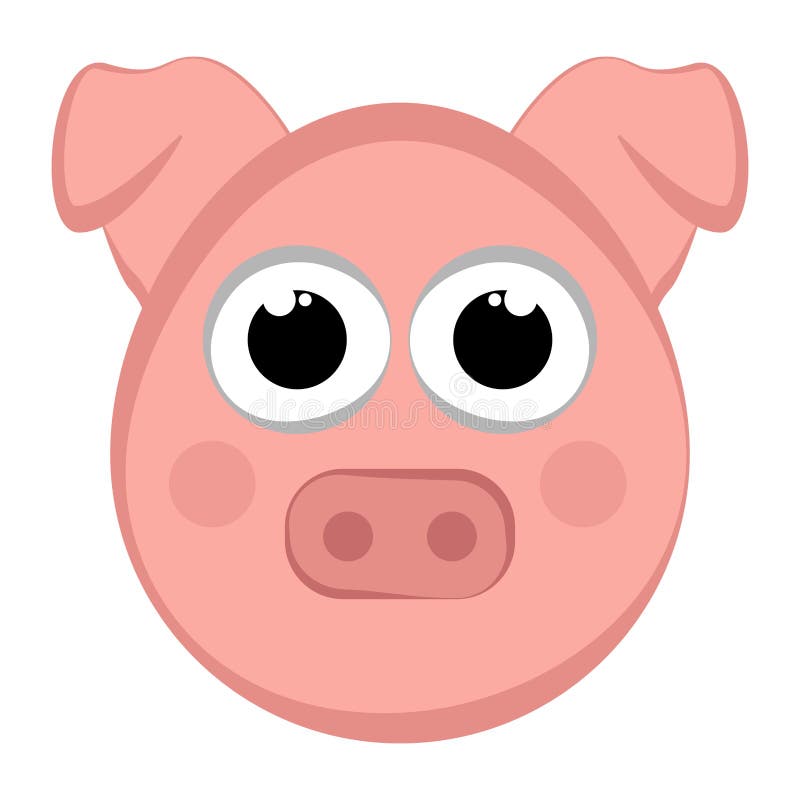 Cute head pig stock vector. Illustration of character - 138692719