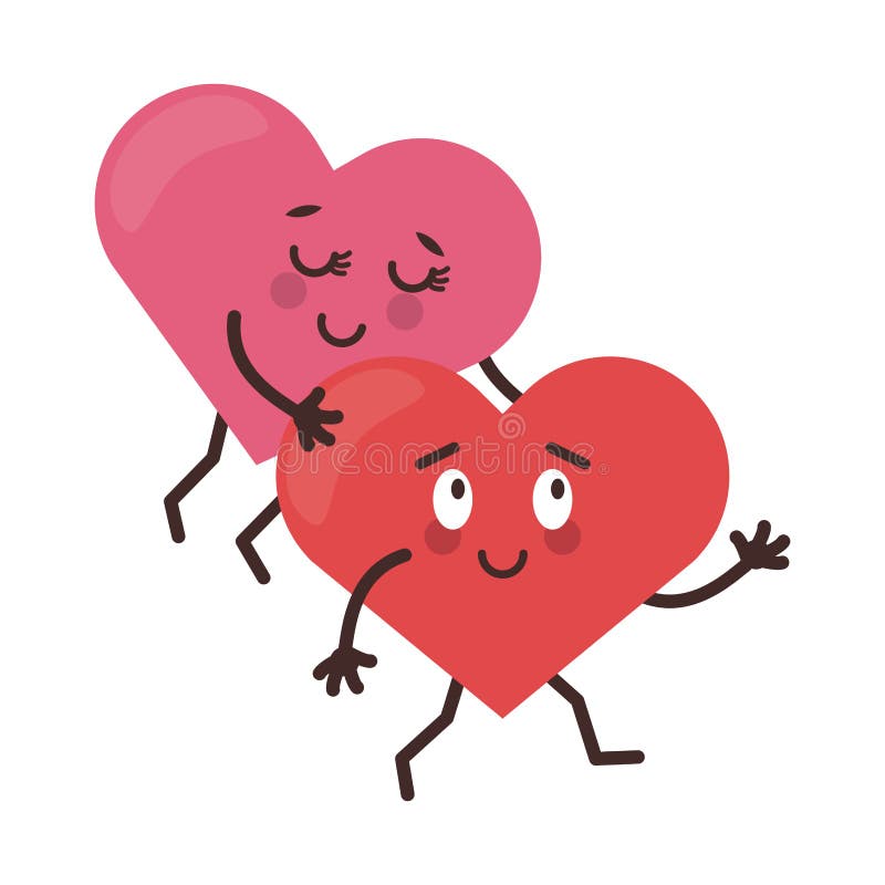 Cute heart cartoon stock vector. Illustration of cute - 136891587