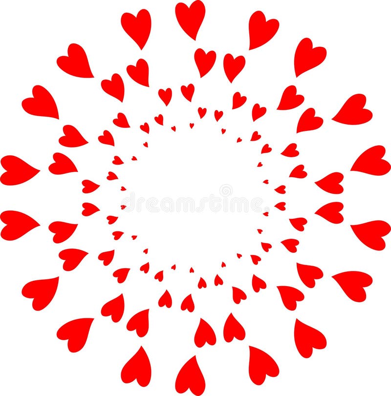 Cute heart circle frame stock vector. Illustration of white - 198467058