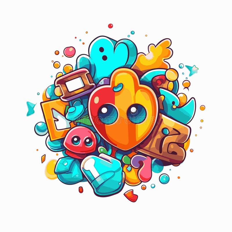 Cute Heart Icon in the Modern Information World Stock Vector ...