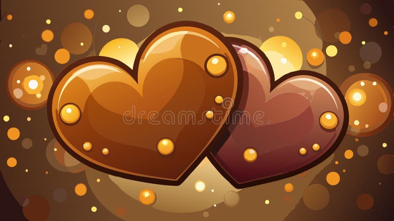 Cute Hearts Brown. Valentine S Day. Bokeh Lights Micro Hearts Stock ...
